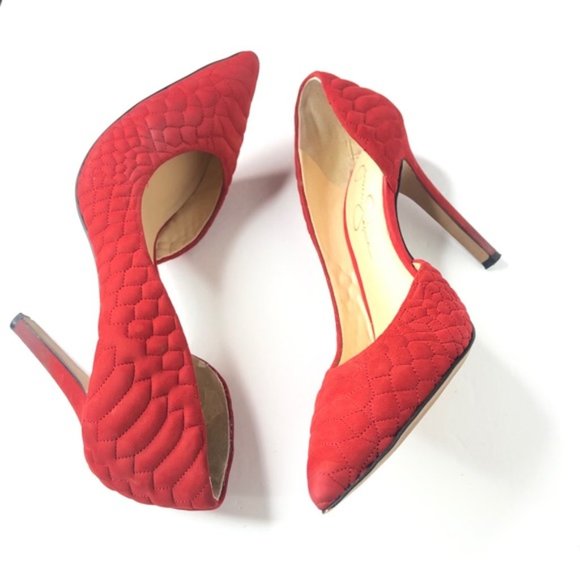 Jessica Simpson | Shoes | Jessica Simpson Caldas Quilted Red Leather ...